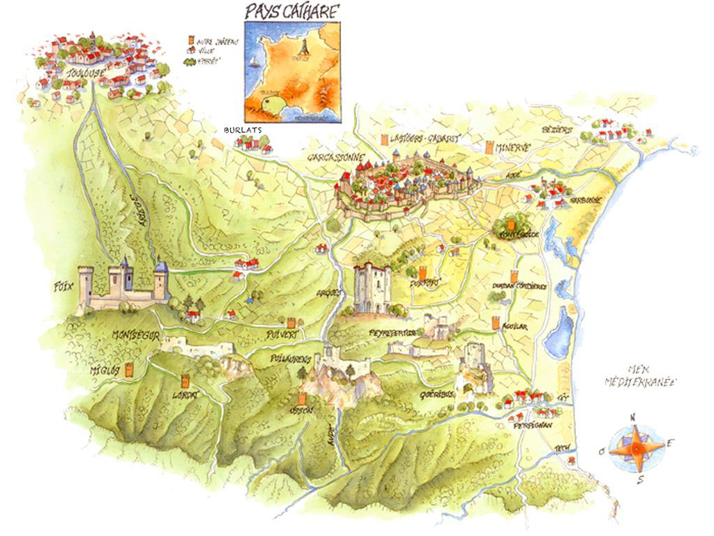 Les Cathares - Burlats, un village médiéval niché au coeur du parc ...
